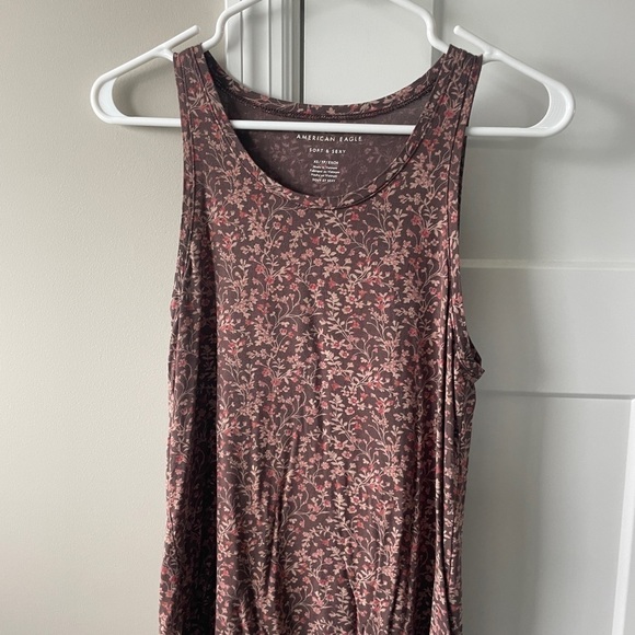 American Eagle Outfitters | Tops | American Eagle Soft And Sexy Floral Tank Top Pink Brown Size ...